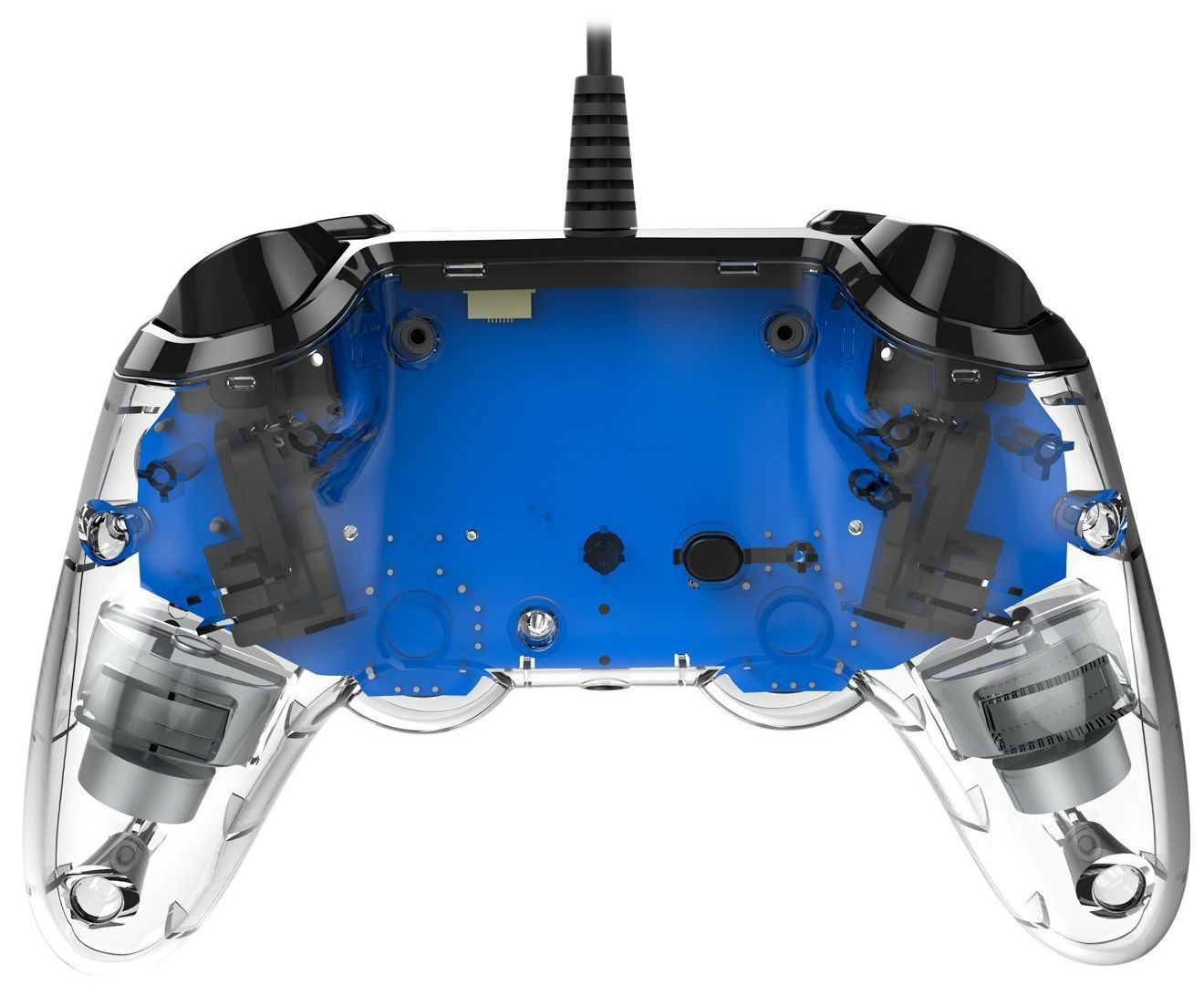 Manette filaire compacte lumineuse Nacon Bleue Transparente pour PS4 ...
