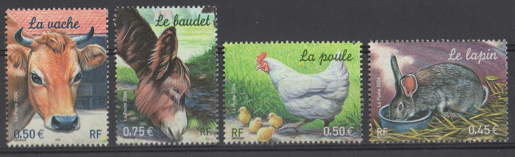 Timbre Animaux de la ferme : Le lapin YT N° 3662 (2004) - Philatimbre