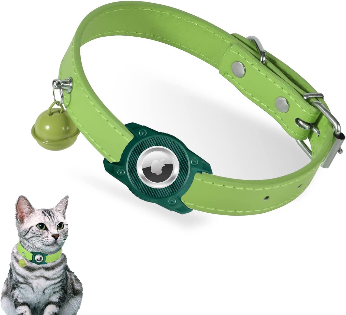 Collier Chat-Vert Collier Pour Chat Airtag Support Airtag Boucle De ...