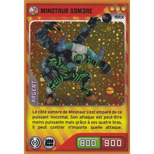 Carte invizimals - nouvelle alliance - minotaur sombre - n°044 - argent ...