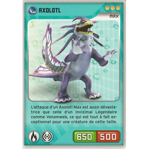 Carte panini invizimals defis caches axolotl n° 201 | Rakuten