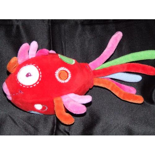 DOUDOU POISSON ROUGE TROPICAL MULTICOLORE PELUCHE | Rakuten