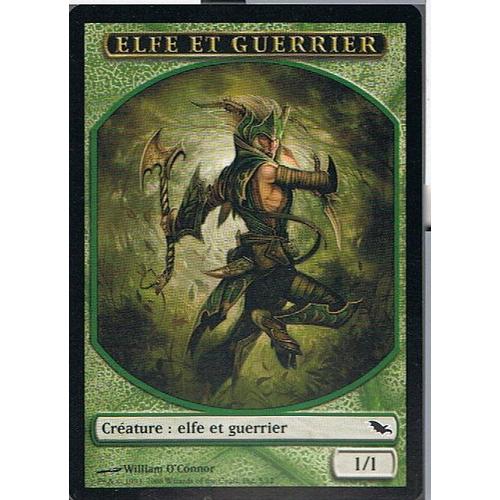 Jeton elfe et guerrier vert ( Token elf warrior green) - Magic MTG ...