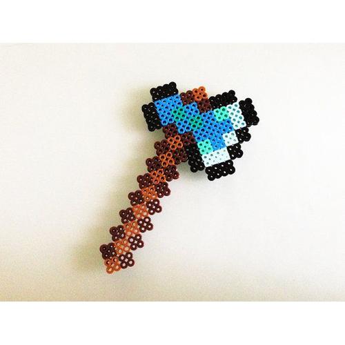 Minecraft hache perler/hama - Figurines | Rakuten