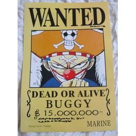 One Piece Poster Wanted Baggy / Buggy Le Clown Neuf | Rakuten