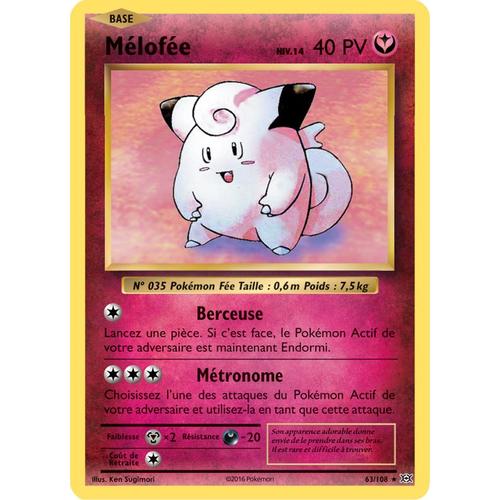 Pokémon - 63/108 - Mélofée Niv.14 - XY - Evolutions - Holo Rare | Rakuten
