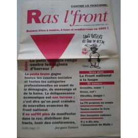RAS L'FRONT CONTRE LE FASCISME 42 - FRONT NATIONAL A LA LOUPE, TOULON ...